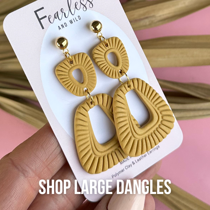 Large Dangles - Handmade Polymer Clay Earrings – Fearless And Wild