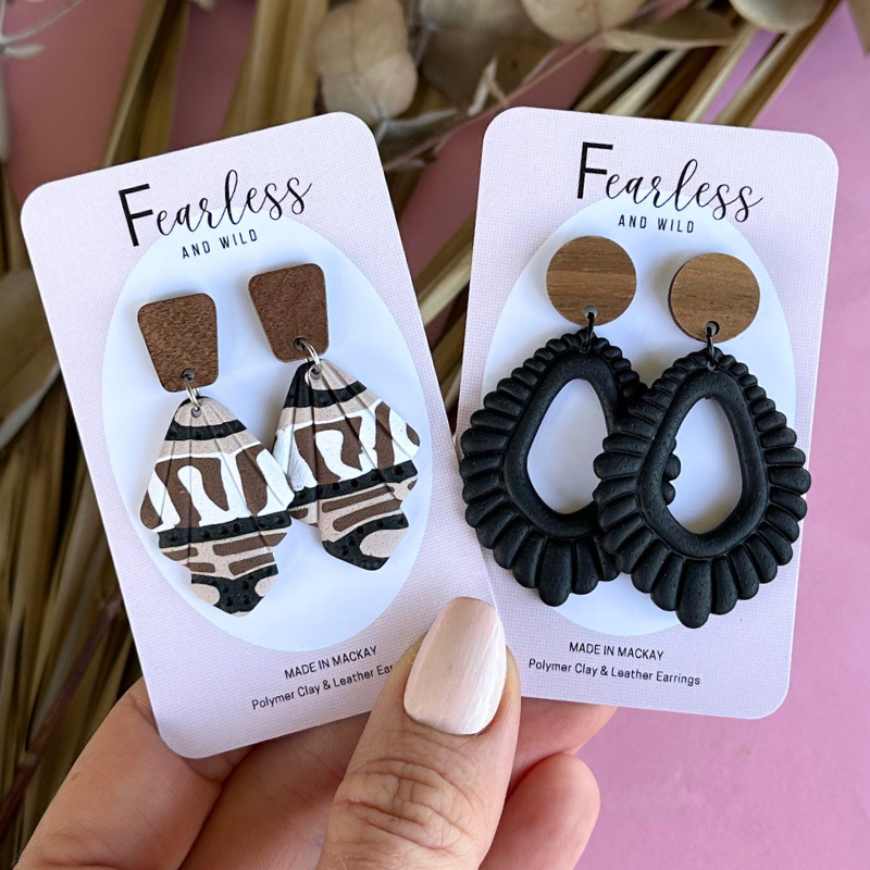 Fearless and Wild Polymer Clay Earrings - Handmade In Mackay, QLD ...