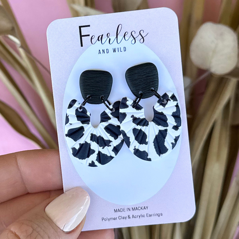 Lila Black - Black Earrings - Black Handmade Earring - Womens Earrings ...