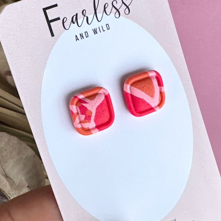 Polymer Clay Studs - Handmade Polymer Clay - Handmade In Mackay – Fearless And Wild