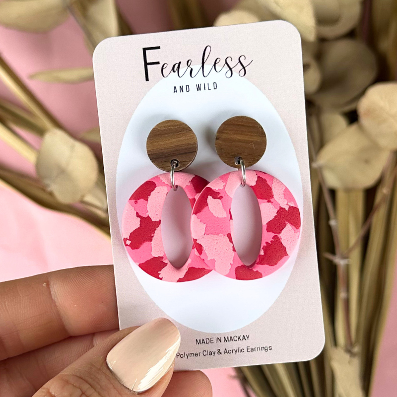 Mila Soft Romance | Handmade Red Earrings | Womens Pink Earrings ...