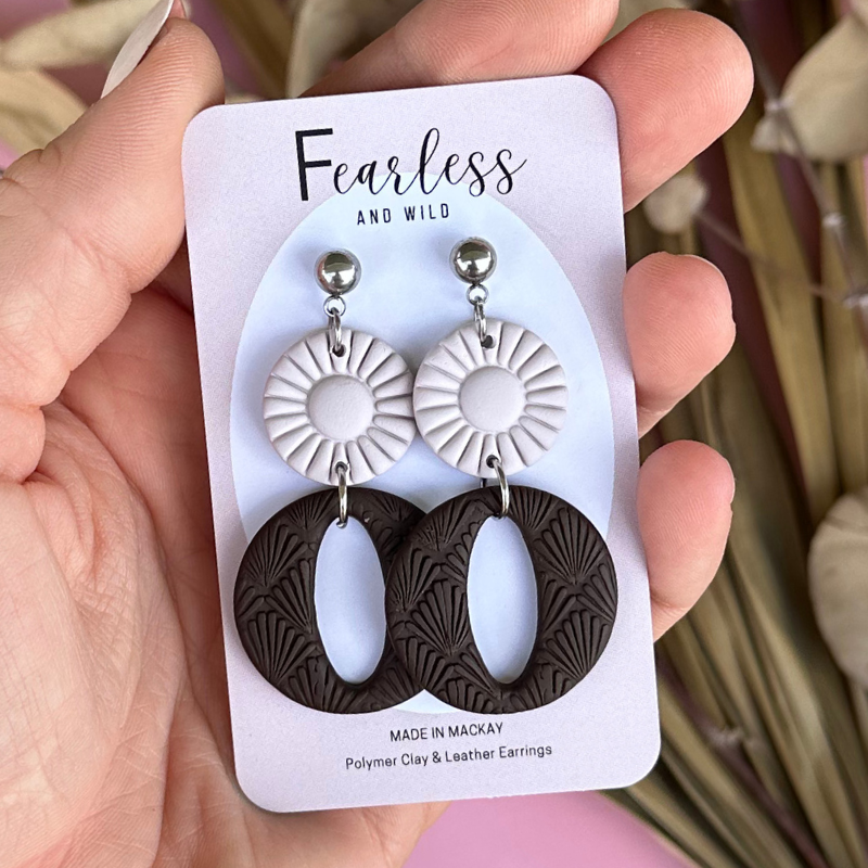 Dorothy Cocoa | Womens Earrings | Neutral Tone Clay Earrings – Fearless ...